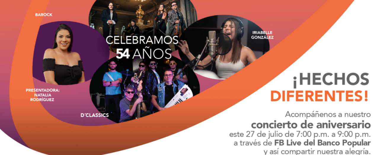 Banco Popular celebrará 54 aniversario con gran concierto virtual para ...